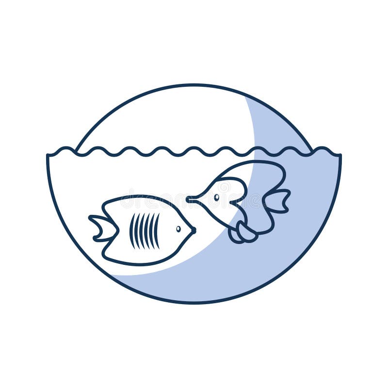 Sea fish swiming icon stock vector. Illustration of ecosystem - 94896754