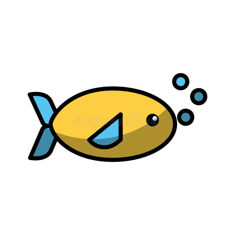 Sea fish swiming icon stock vector. Illustration of healthy - 94897393