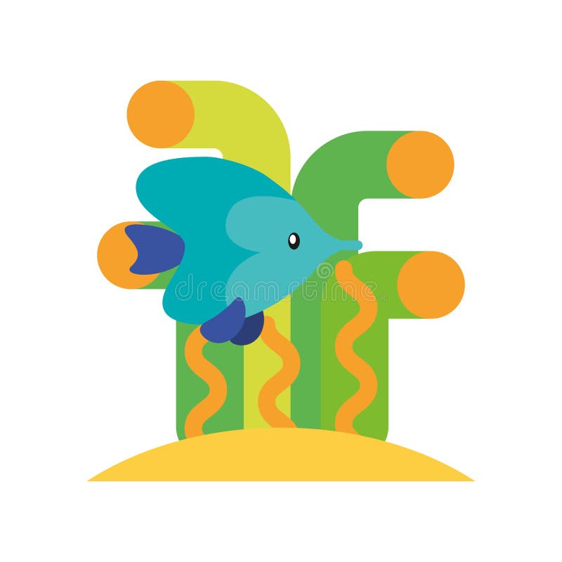 Sea fish swiming icon stock vector. Illustration of activity - 94899822