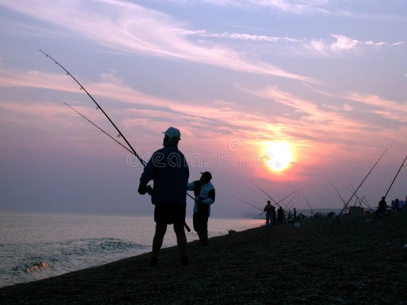 Sea fishing stock image. Image of light, relaxing, people - 170391