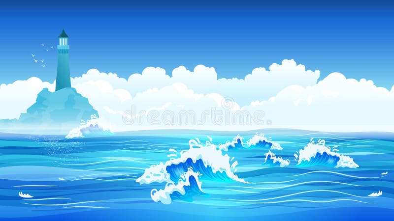 Lighthouse Blue Background Stock Illustrations – 7,237 Lighthouse Blue ...