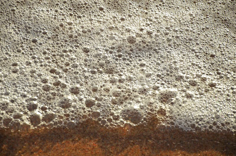 Sea Foam Bubbles on Sandy Seashore Background Stock Image - Image of ...