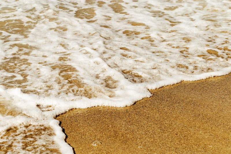 Sea Foam on Sand. Sandy Beach Stock Image - Image of sunlight, textured ...