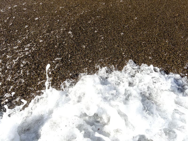 Sea Foam Surf on the Sand Close-up Stock Image - Image of surf, south ...