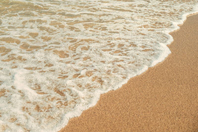 Sea Foam Wave at Sandy Beach in Summer Stock Image - Image of vacation, sunny: 384770217