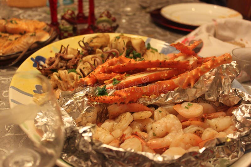 Sea food dinner stock image. Image of canada, stone, architecture ...