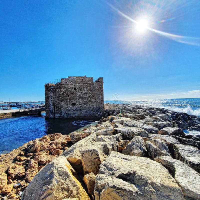 Sea fort sun stock photo. Image of cove, cape, lighthouse - 287715556
