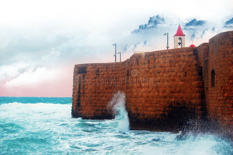 Sea fortress stock photo. Image of ocean, strength, seashore - 12375198