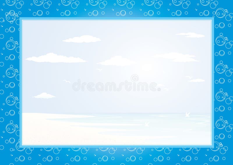 Sea frame stock vector. Illustration of document, charter - 14670851