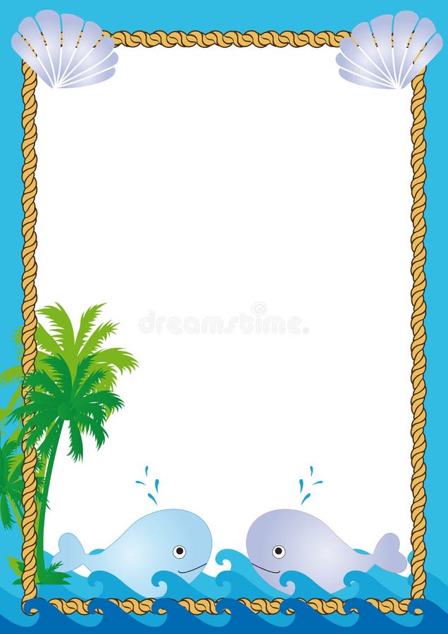 Seaside Border stock vector. Illustration of illustrations - 100141