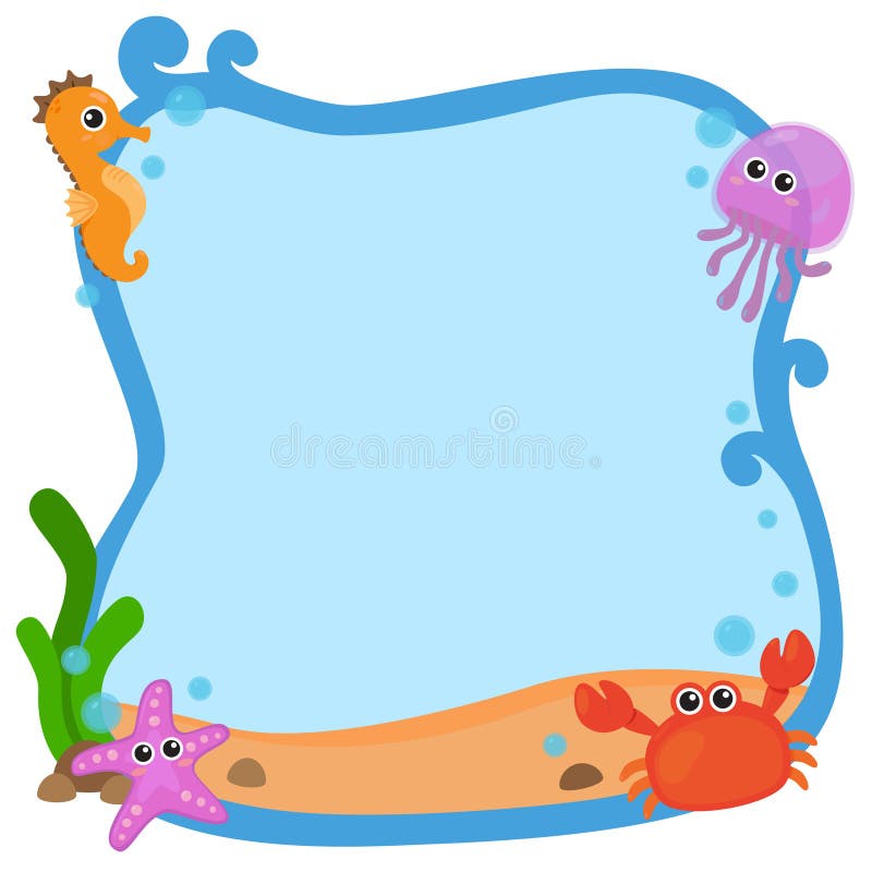 Sea frame stock vector. Illustration of purple, basic - 38659523