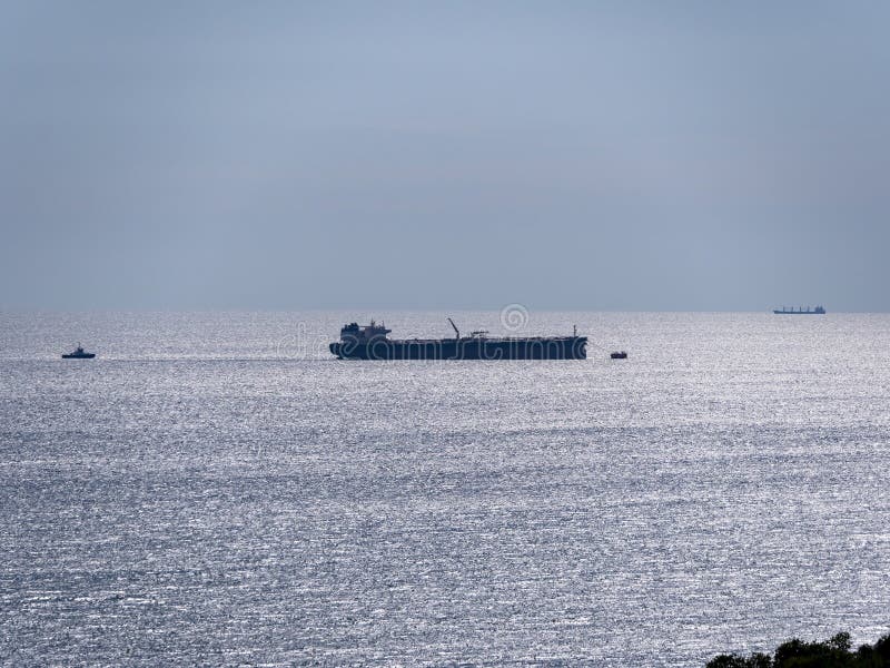 Sea Freighter Sailing in the Middle of the Ocean with Big Waves ...