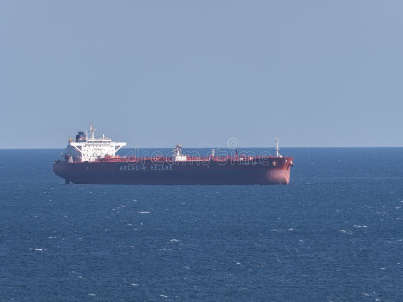 Sea Freighter Sailing in the Middle of the Ocean with Big Waves ...