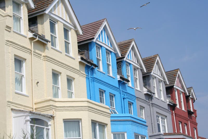 Sea Front Houses stock photo. Image of property, terrace - 1074990