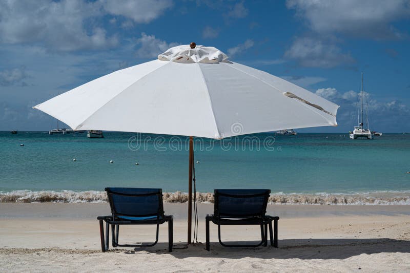 Sea Front View in St Martin, Dutch Caribbean Stock Photo - Image of ...