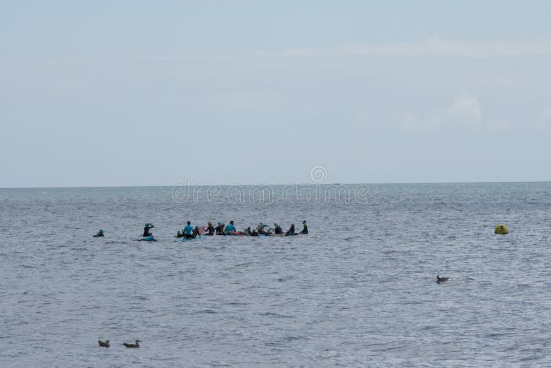 A Sea Front View in the Summertime in Cornwall Editorial Stock Image ...