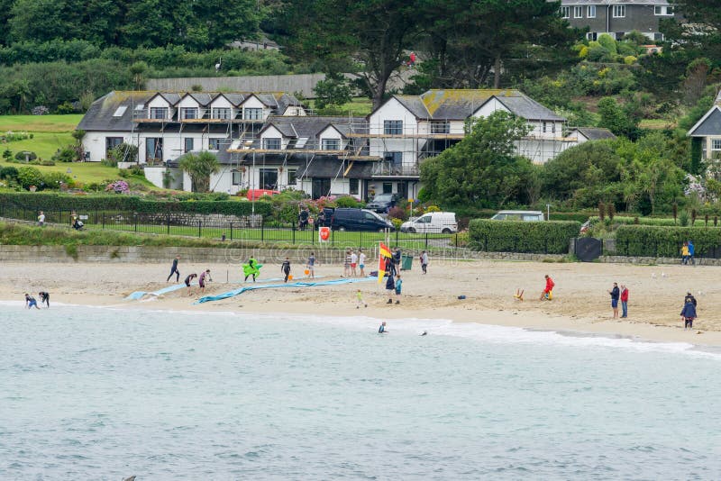 A Sea Front View in the Summertime in Cornwall Editorial Photography ...