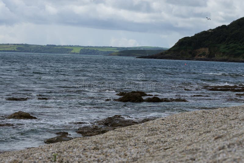 A Sea Front View in the Summertime in Cornwall Stock Photo - Image of ...