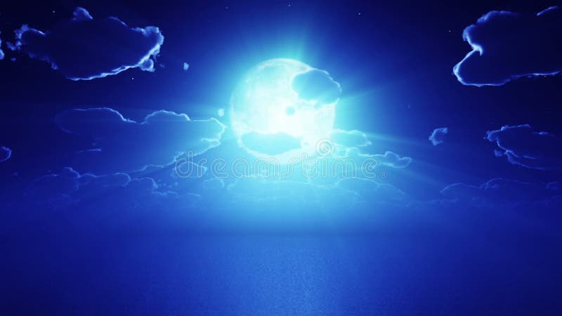 Sea and full moon stock footage. Video of heaven, ocean - 251107818