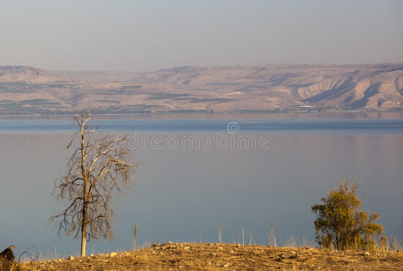 Sea of Galilee. Lower Galilee. Israel. Stock Image - Image of pastel ...