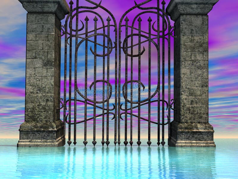 Stone Gate stock illustration. Illustration of ornate, mortar - 281427