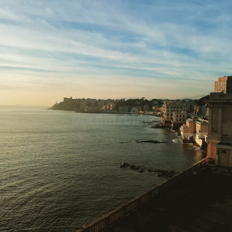 Sea Genoa stock photo. Image of seaside, genova, autumn - 136436700