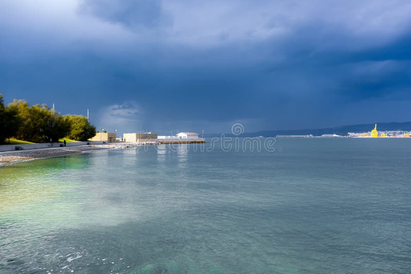 The Sea is Getting Restless, the Storm is Getting Closer Stock Image ...