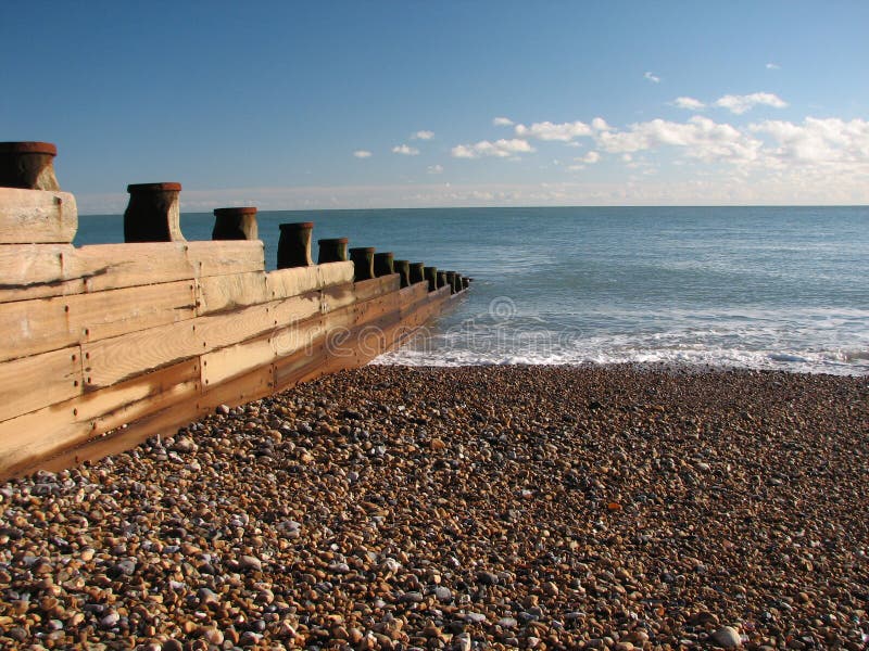 Sea groins stock image. Image of beach, defence, waves - 1593961