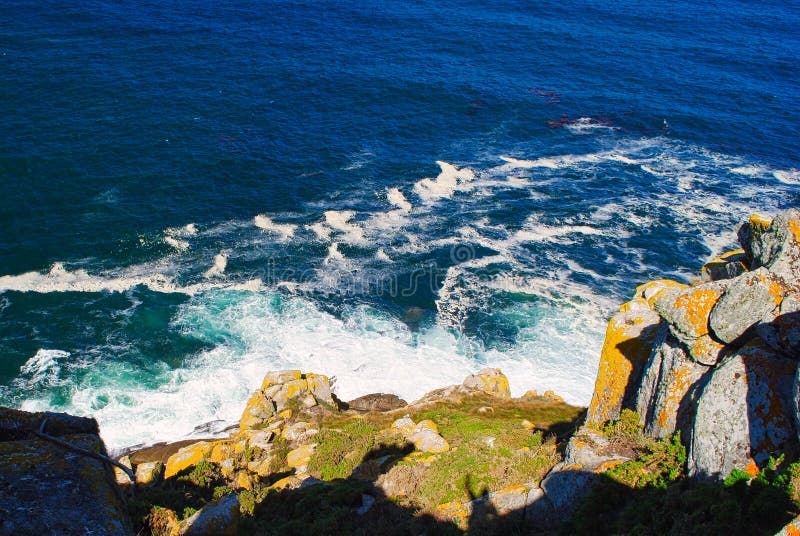 The sea hitting the cliff stock image. Image of hitting - 217187987