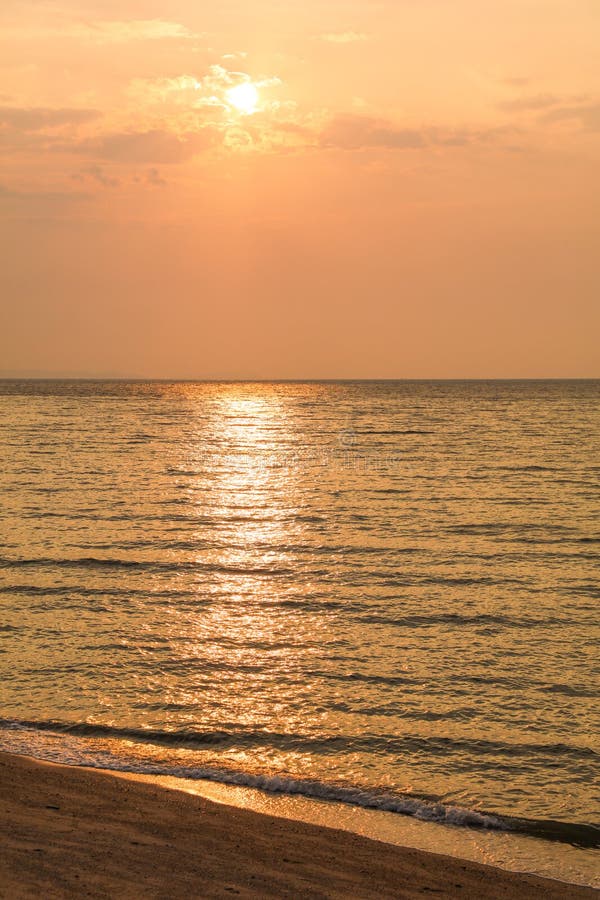 Sea Horizon at Sunset. Background Stock Photo - Image of sunset ...