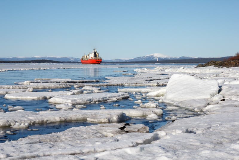 Sea Ice is Destroyed in the Spring Stock Photo - Image of crack ...