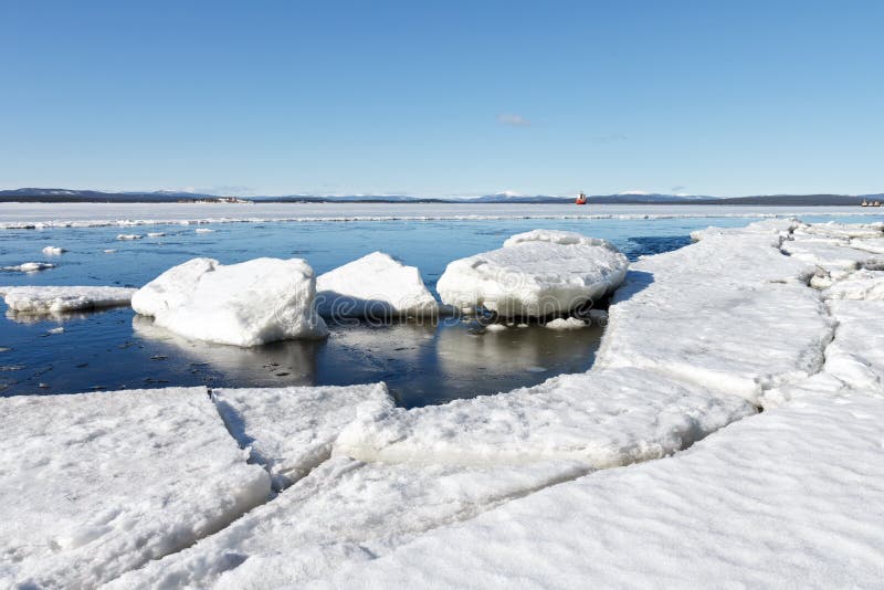 Sea Ice is Destroyed in the Spring Stock Image - Image of frost, freeze ...