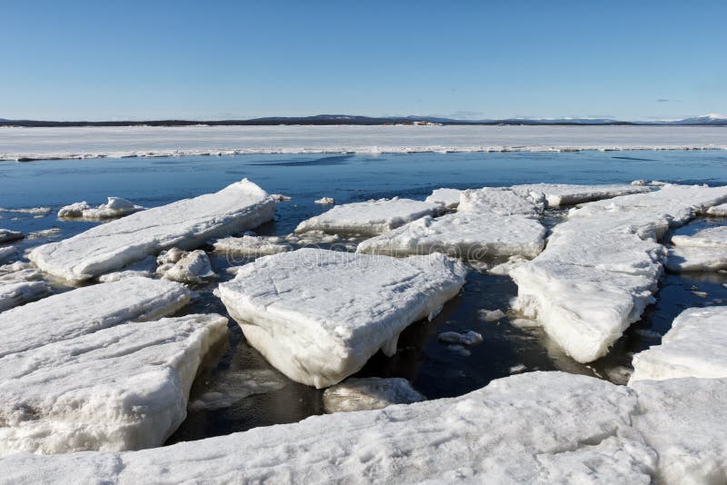 Sea Ice is Destroyed in the Spring Stock Photo - Image of cold, crack ...