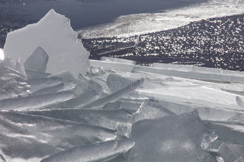 Sea ice in the spring stock image. Image of shore, landscape - 39134337