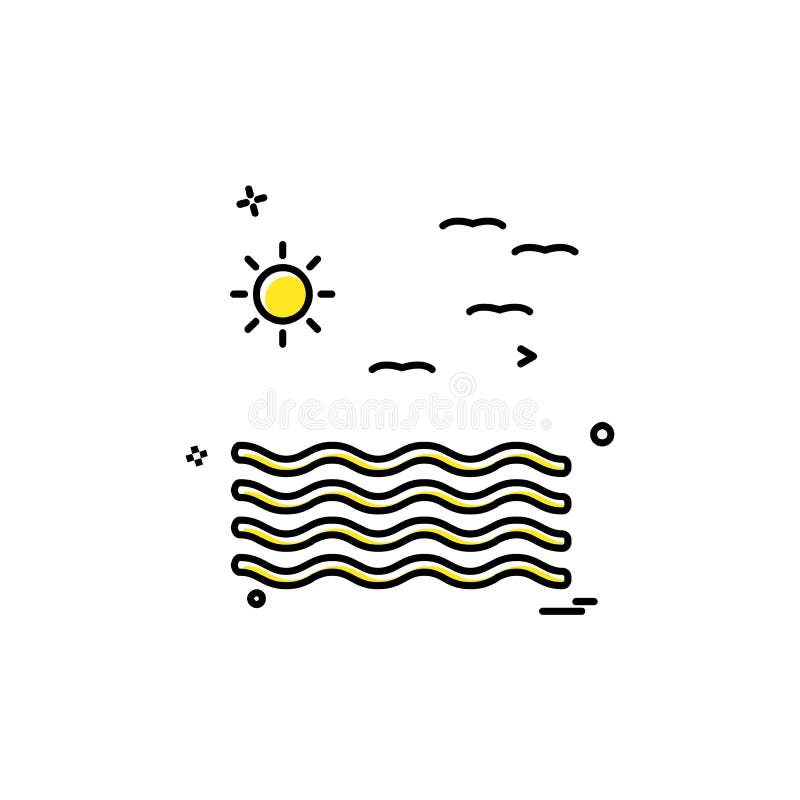 Sea icon design vector stock vector. Illustration of shape - 132411405