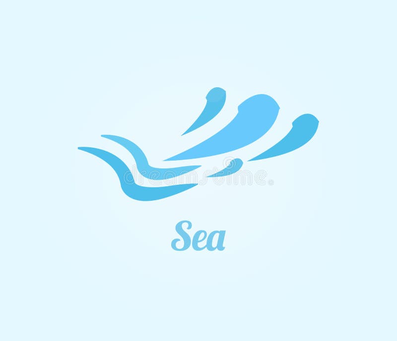 Sea icon stock vector. Illustration of drop, design, wave - 43752405