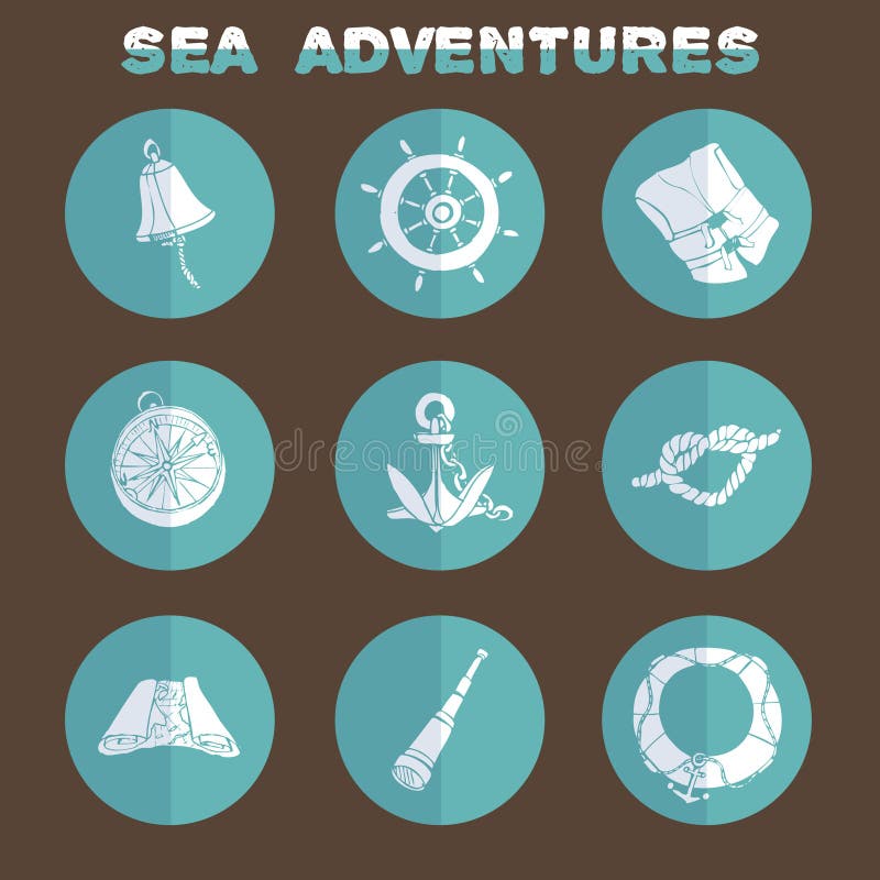 Sea icons stock vector. Illustration of naval, marine - 55063551