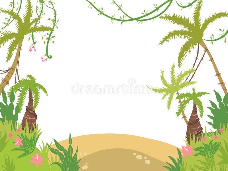Sea island frame stock vector. Illustration of horizon - 37150588