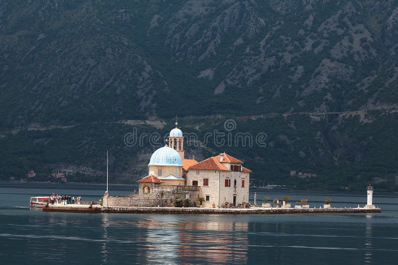One Island with Monastery and Church Stock Photo - Image of green ...