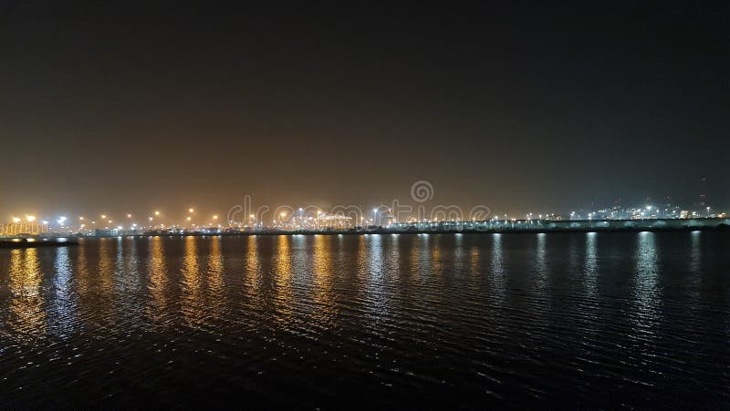 Sea Island water stock photo. Image of night, water - 235475482