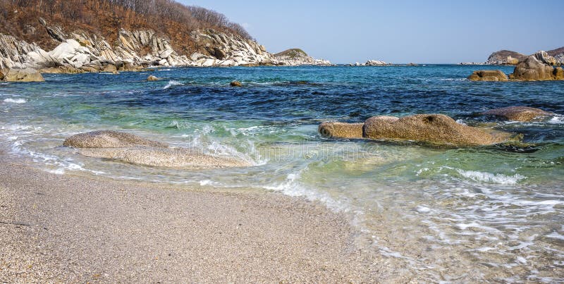 Sea of Japan in the spring stock image. Image of backgrounds - 70427715
