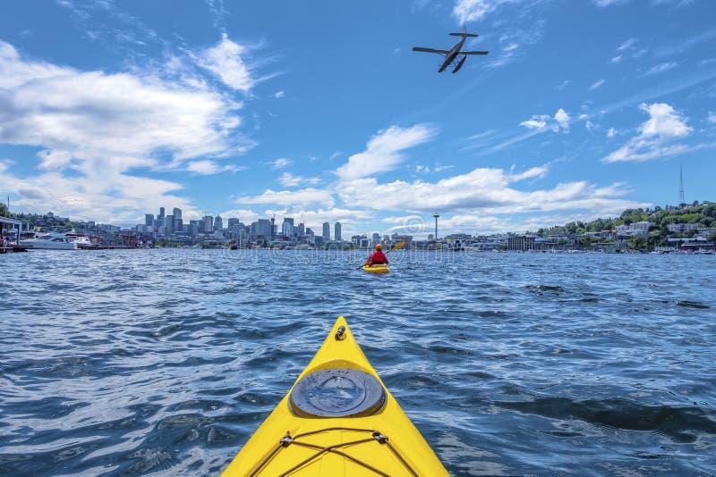 Sea kayaking stock photo. Image of north, rental, skyline - 120694370