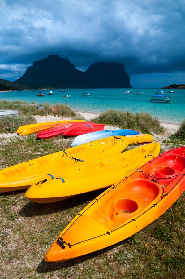 Sea Kayaks stock photo. Image of south, boat, mount, beach - 28853074