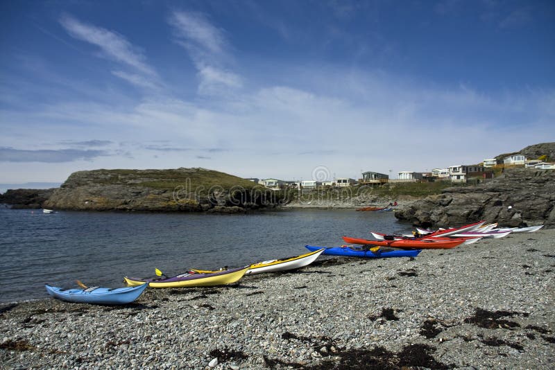 Sea Kayaks stock image. Image of coastline, great, kayaks - 9137725