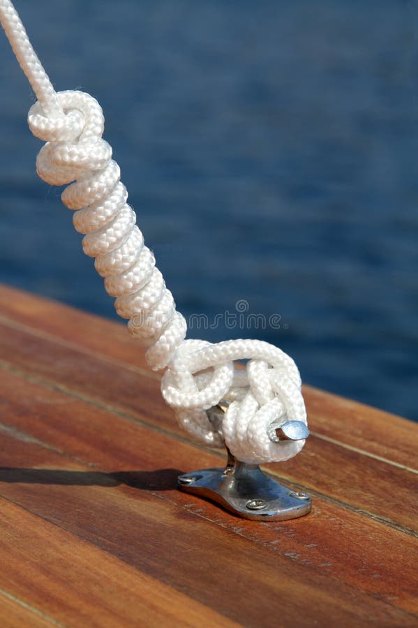 Nautical rope on the cleat stock image. Image of nautical - 21098201