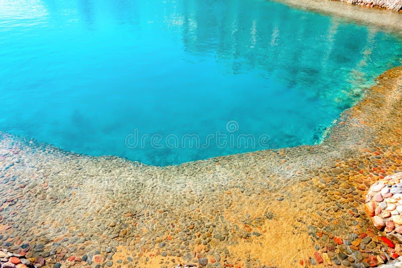 Sea Lagoon with Clear Blue Water. Stock Photo - Image of transparent ...
