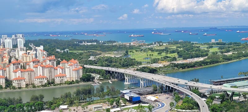 Sea and land mark stock photo. Image of bridge, city - 267636524