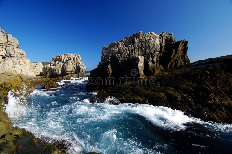 Sea landscape stock image. Image of rock, pacific, wind - 4970559
