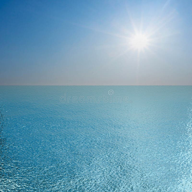 Sea landscape. 3D image stock illustration. Illustration of seascape ...