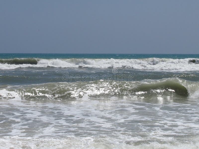Sea landscape stock image. Image of water, foam, blue - 79646151